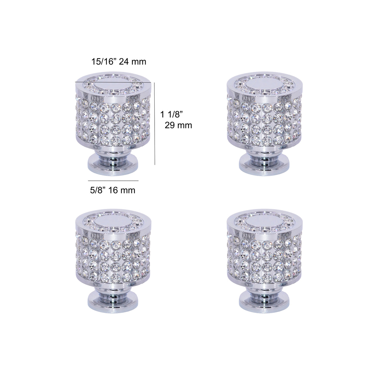 Crystal Rhinestone Bling Cabinet Dresser Drawer Knobs, Sparkle Diamond ...